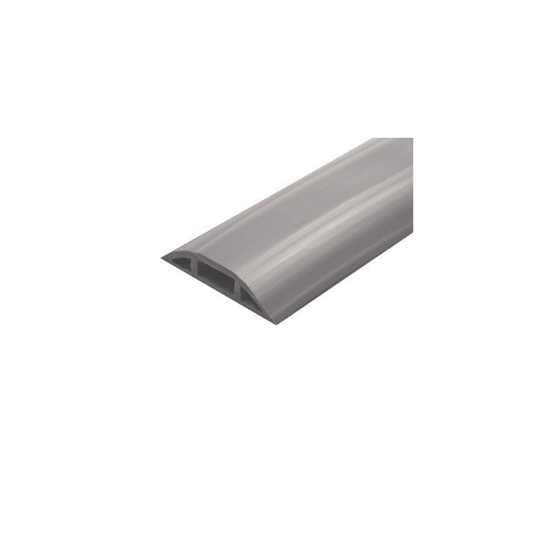 Canaleta flexible gris de PVC auto extinguible, (Rollo de 25mts.)