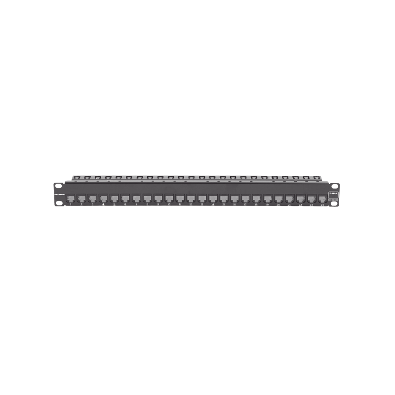 Patch Panel Z-MAX, Categoria 6A, Blindado, de 24 puertos, Plano, 1UR