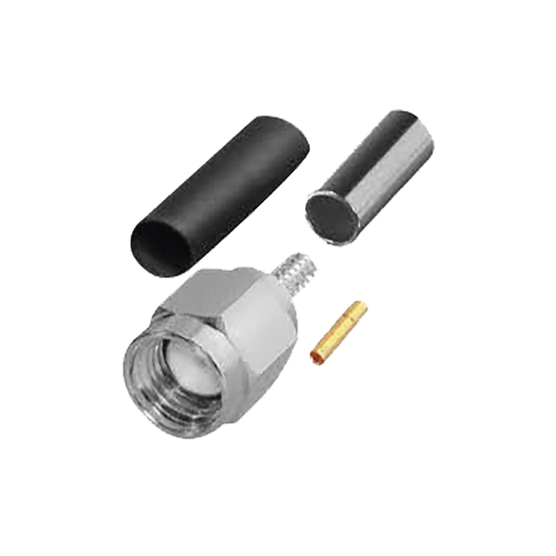 Conector SMA Macho Inverso de Anillo Plegable para Cables RG-174, RG-3