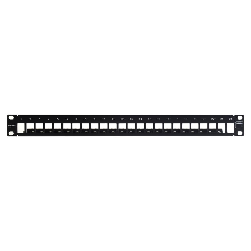 Patch Panel TERA-MAX Blindado de 24 Puertos, Modular, Plano, Color Met